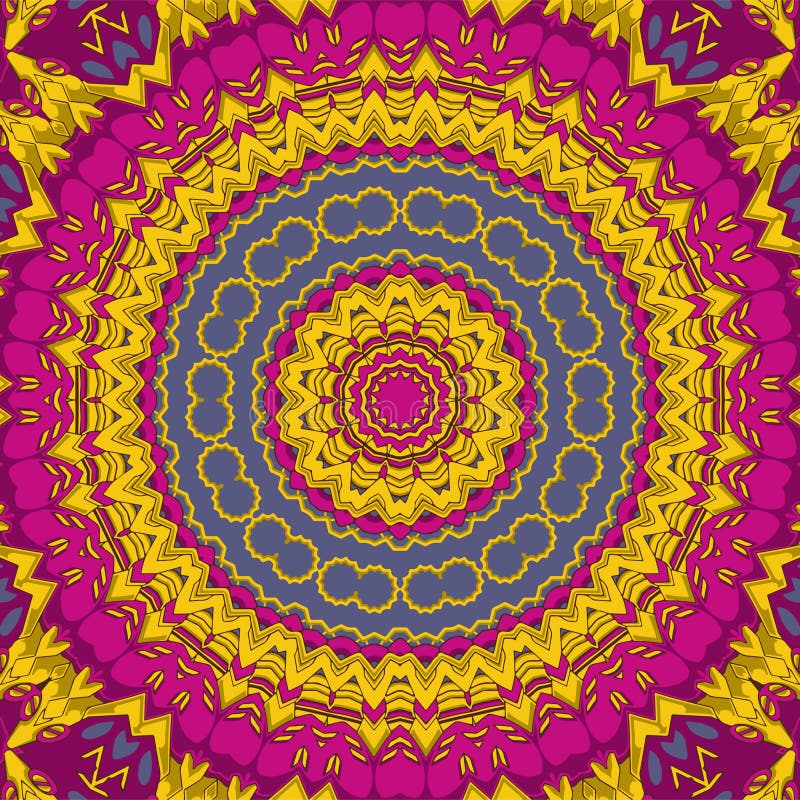 Decorative Circle Patterns Ethnic Flower Paisley Design Vector ...