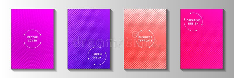 Decorative Circle Screen Tone Gradation Front Page Templates Vector ...