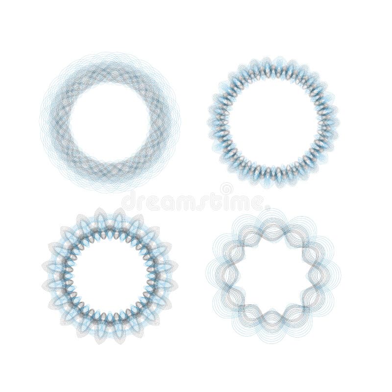 Decorative Circle Wave Frames Stock Vector - Illustration of insignia ...
