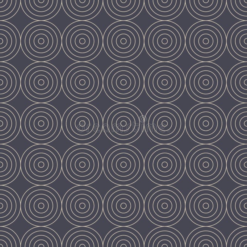 Decorative Circles Outline Aesthetic Seamless Pattern Vector Abstract ...