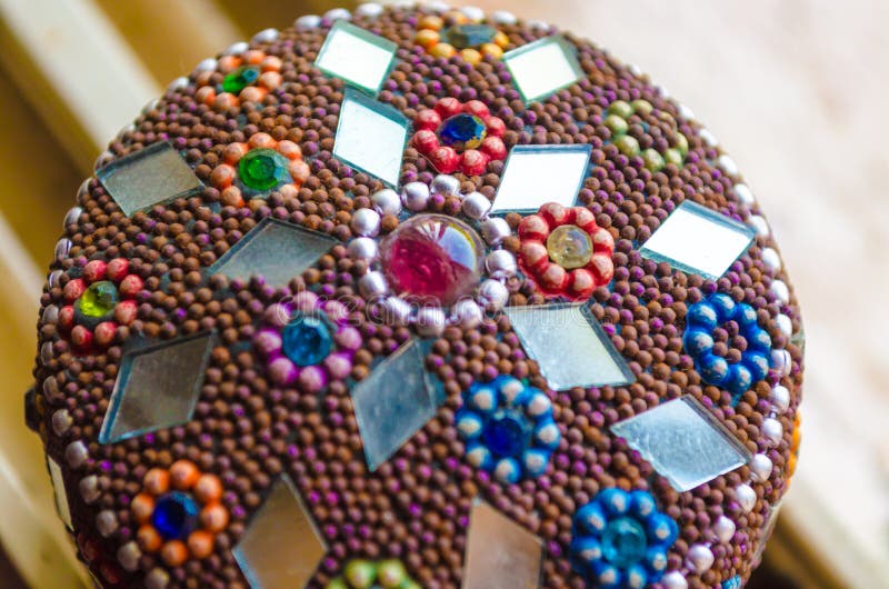 Decorative Circular Box with Design Stock Image - Image of gift ...