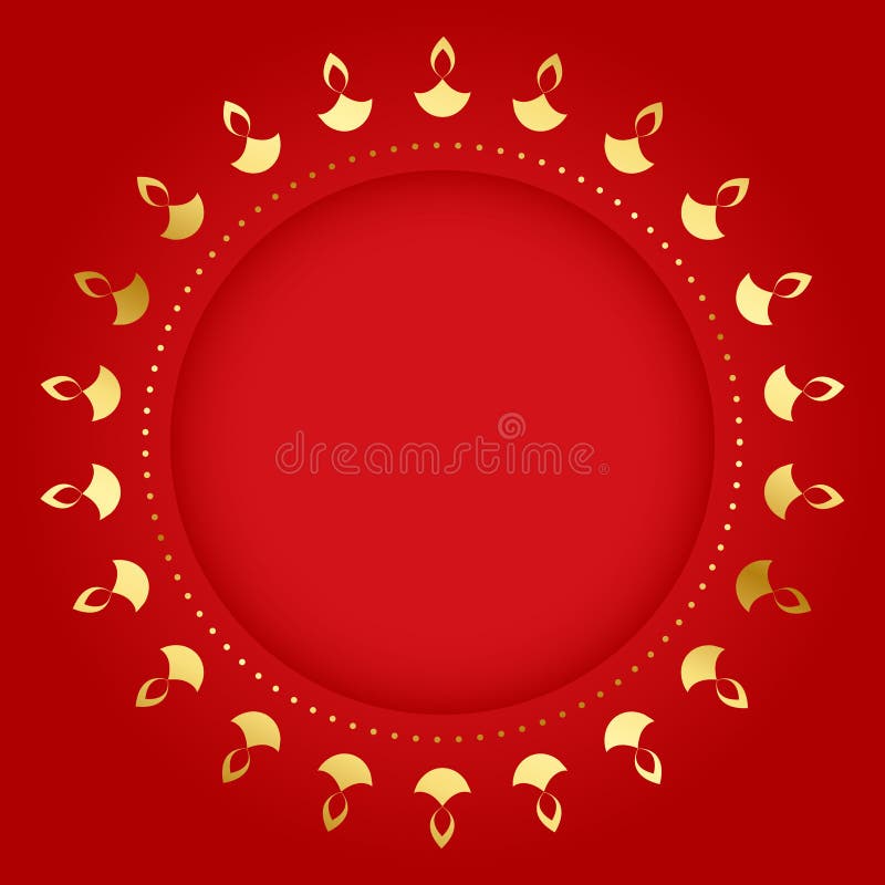 Decorative Circular Frame with Abstract Floral Elements Stock Vector ...