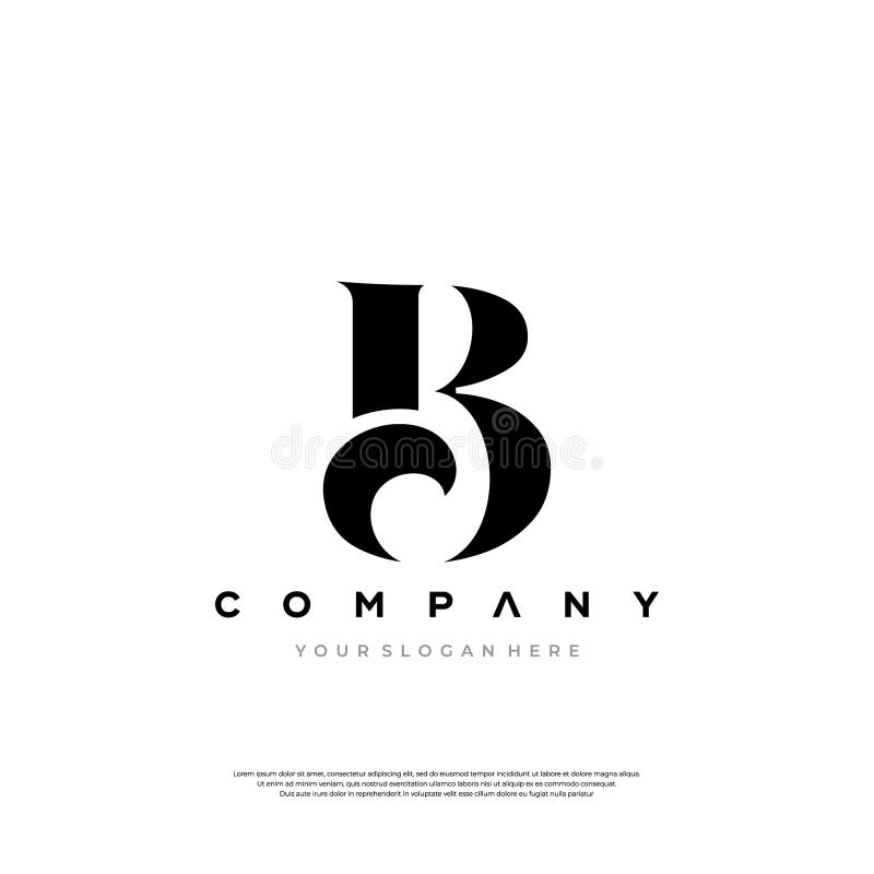 Decorative Classic Letter Initial B Logo Design Vector Stock Vector ...