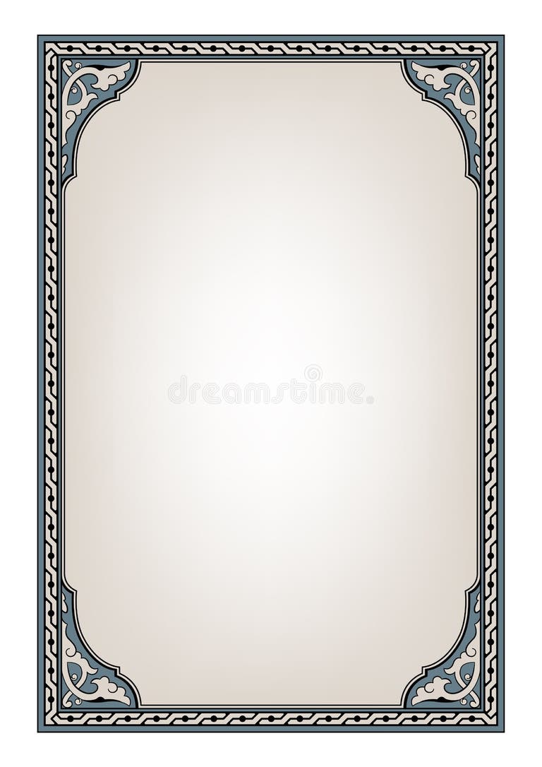 Arabic Border A3 Stock Illustrations – 38 Arabic Border A3 Stock ...