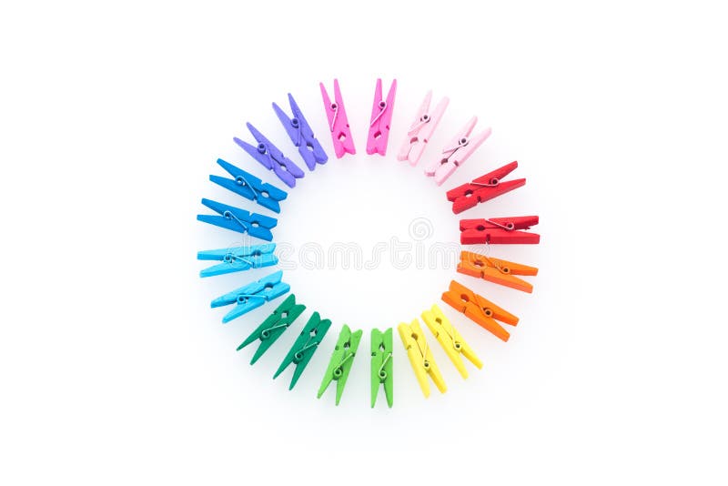 Decorative Clips in Different Colors for Washing Laundry Isolated from ...