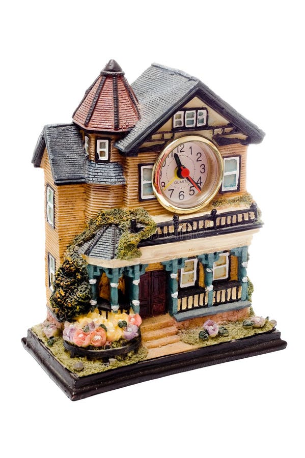 Decorative clock s house stock image. Image of checking - 6970489