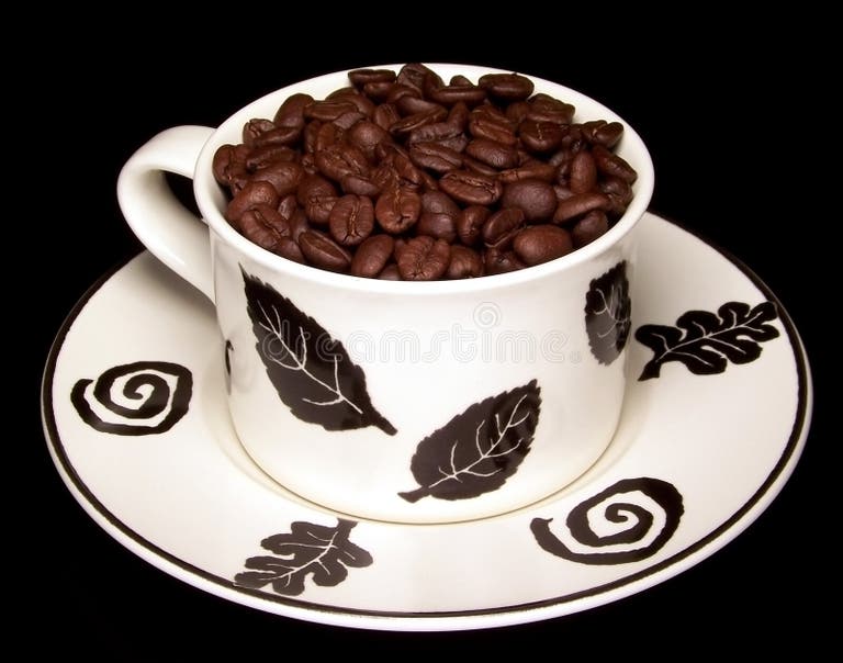 Decorative Coffee Bean Cup stock photo. Image of shop - 3668306