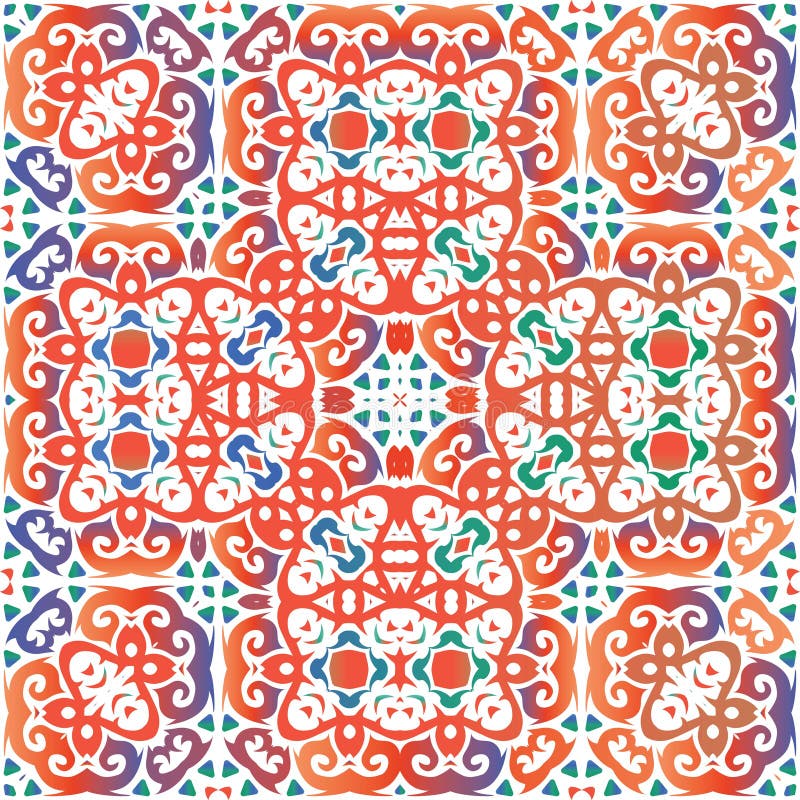 Decorative Color Ceramic Talavera Tiles Stock Illustration ...