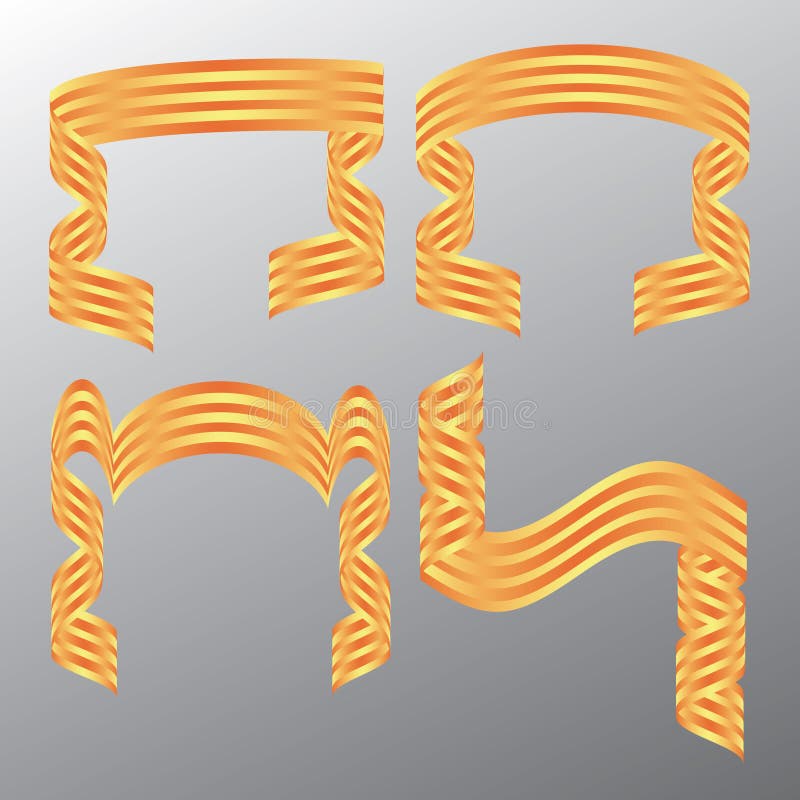 Decorative Color Ribbon. Vector. Stock Vector - Illustration of ...