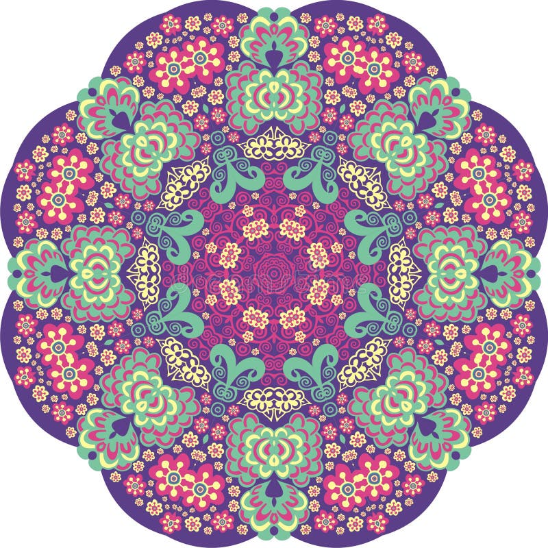 Flower circle stock vector. Illustration of kaleidoscope - 30142355