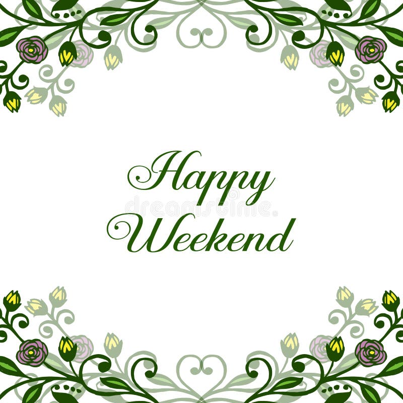 Decorative of Colorful Flower Frame, for Design of Various Lettering of ...