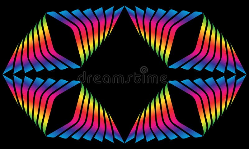 Decorative Colorful Gradient Landscape Rhombus Frame Text Template ...
