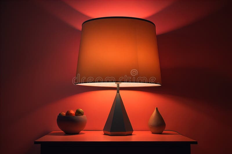 A Decorative and Colorful Lamp on a Solid Color Background. Ai ...