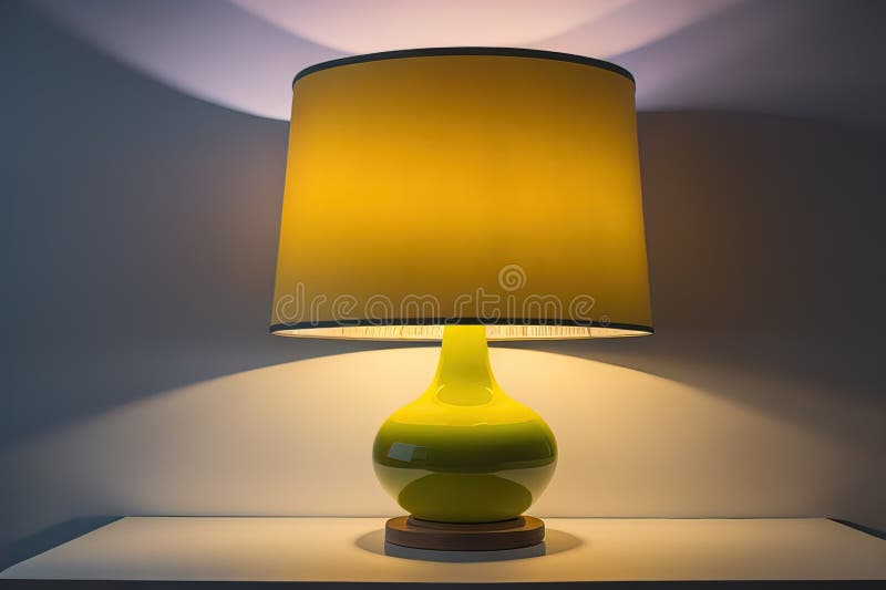 A Decorative and Colorful Lamp on a Solid Color Background. Ai ...