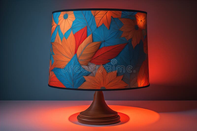 A Decorative and Colorful Lamp on a Solid Color Background. Ai ...