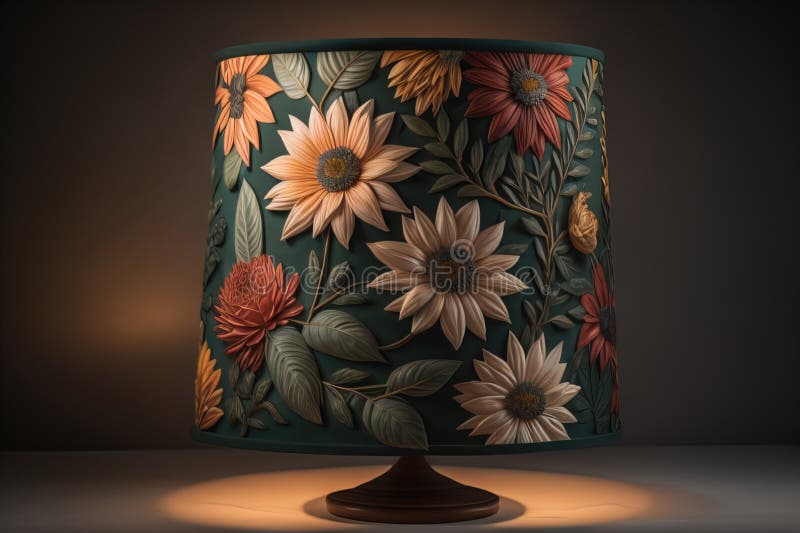 A Decorative and Colorful Lamp on a Solid Color Background. Ai ...