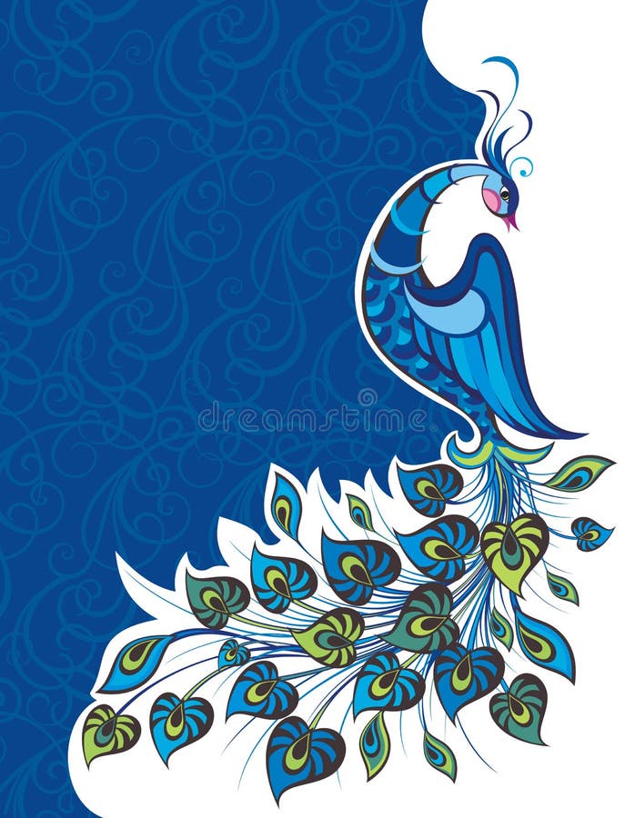 Decorative Colorful Peacock Stock Vector - Illustration of feather ...