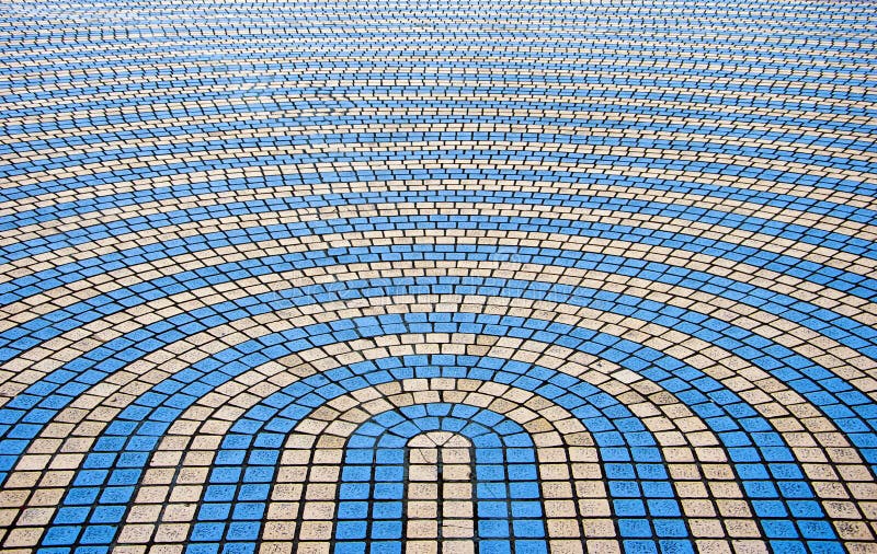 Decorative Colorful Sidewalk Pavement. Stock Photo - Image of blue ...