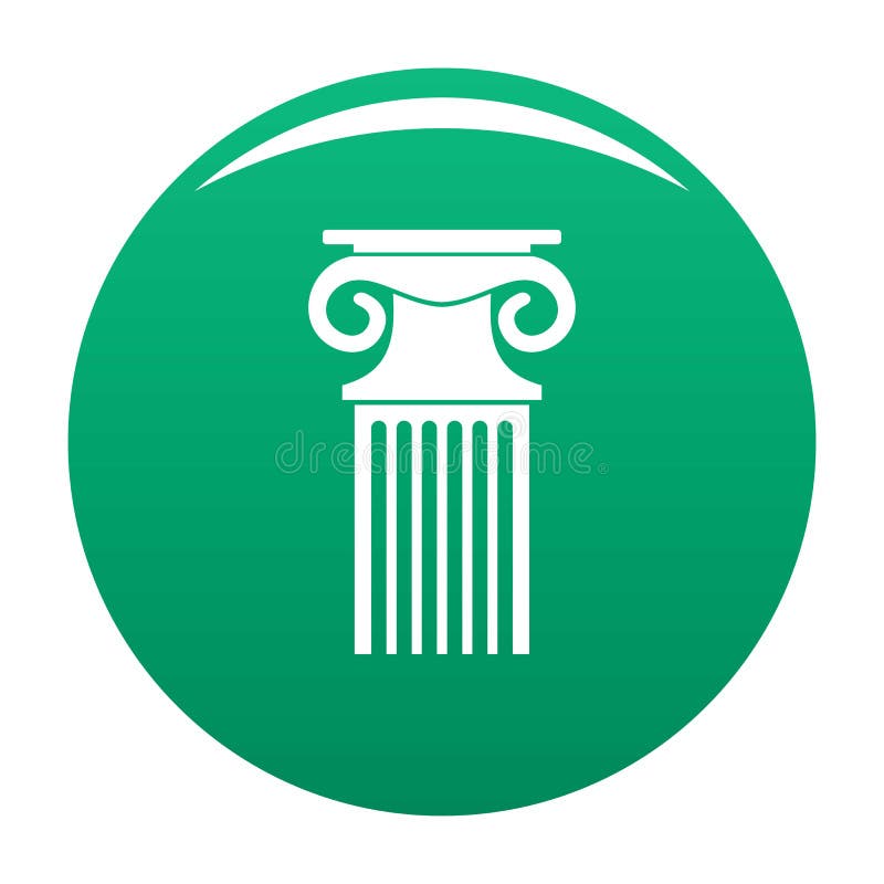 Decorative Column Icon Vector Green Stock Vector - Illustration of ...