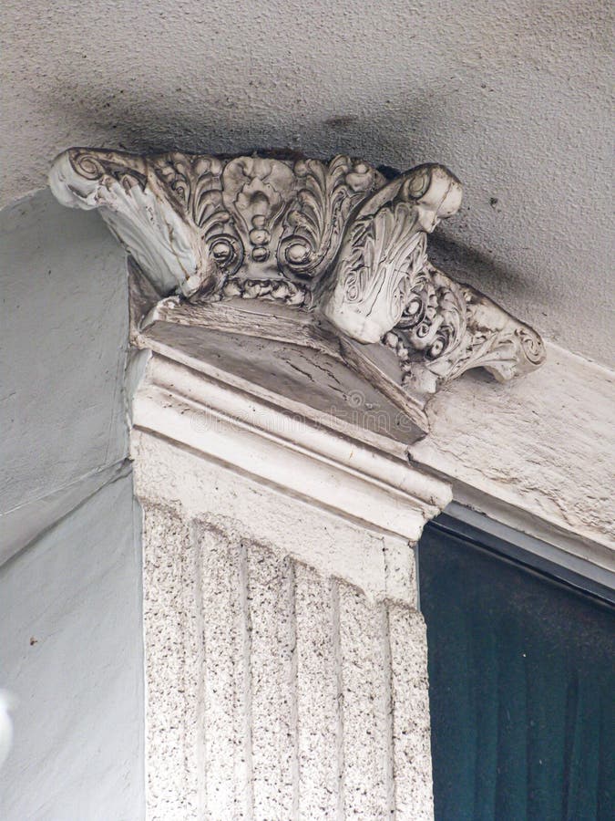 Decorative Column of an Office Building Stock Image - Image of asia ...