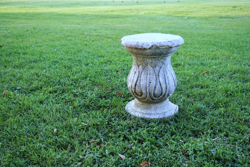 Decorative Column Over the Grass. Stock Image - Image of marble, decor ...