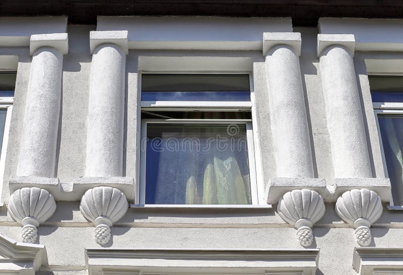 Decorative columns stock image. Image of stone, smooth - 135815099