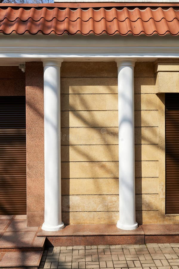 Decorative Columns of the Entrance Group Stock Photo - Image of shape ...