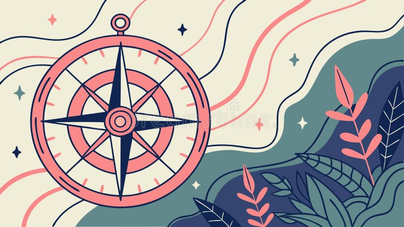 Decorative Compass Rose Vector, Guidance and Stylized Journey, Vector ...
