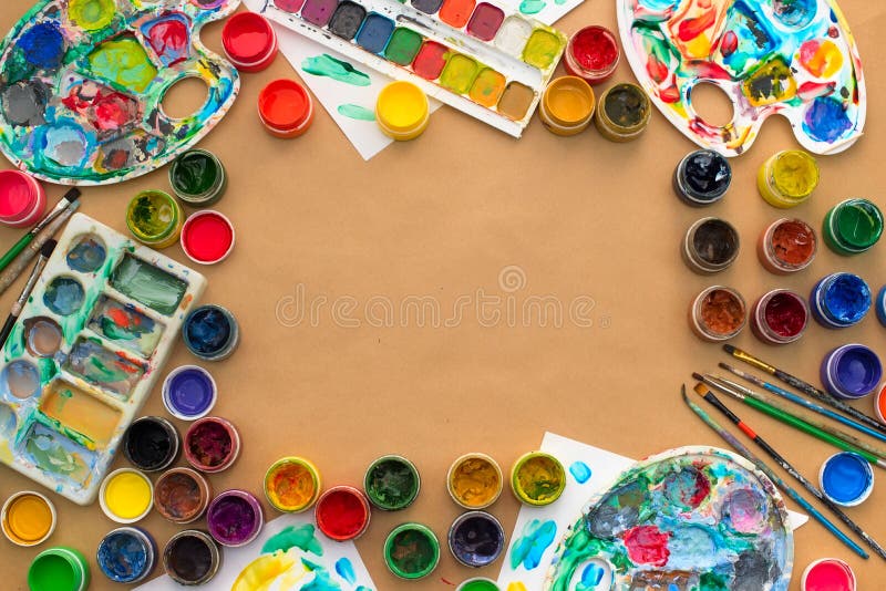 Decorative Composition Frame Materials for Creativity and Design. Stock ...