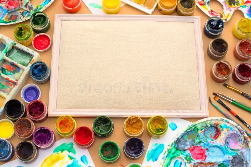 Decorative Composition Frame Materials for Creativity and Design. Stock ...