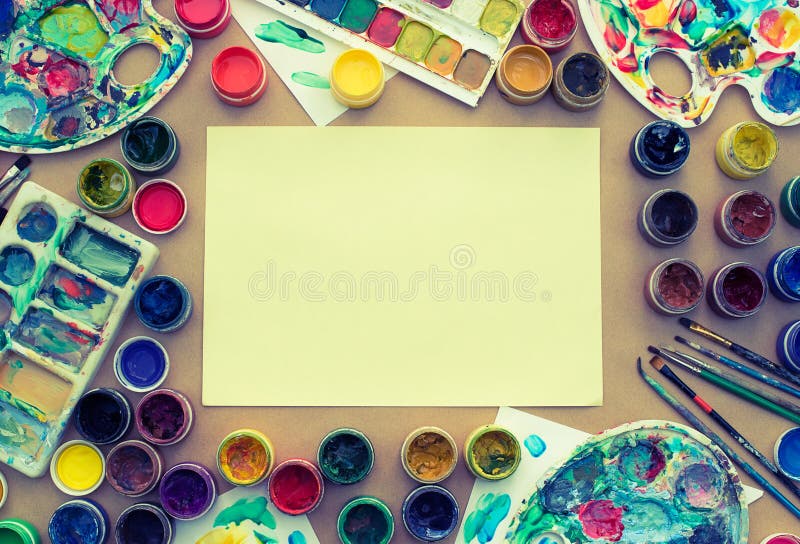 Decorative Composition Frame Materials for Creativity and Design. Stock ...