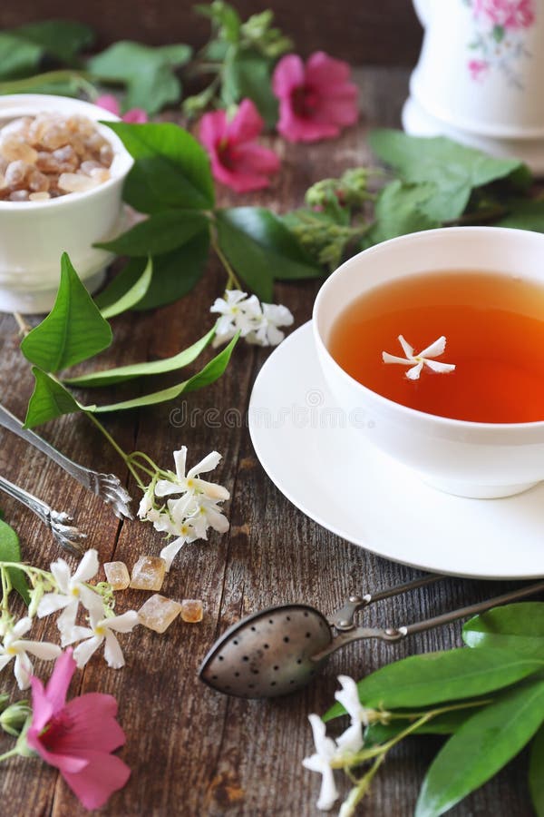 Decorative Composition of Vintage Style: Romantic Tea Drinking with ...