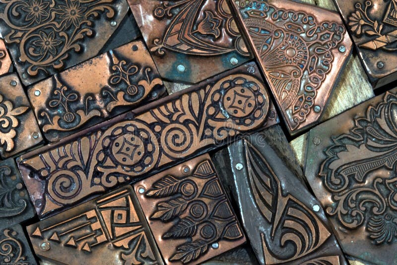 Decorative Copper Blocks stock image. Image of language - 5838459
