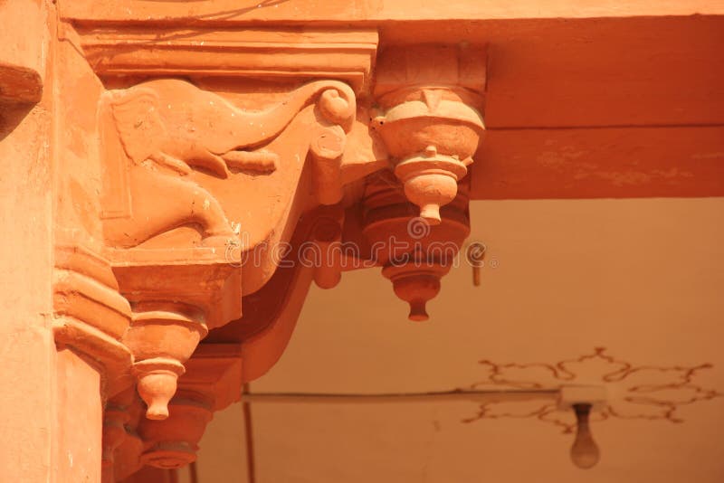 A Decorative Corbel Supporting a Ceiling Stock Photo - Image of bikaner ...