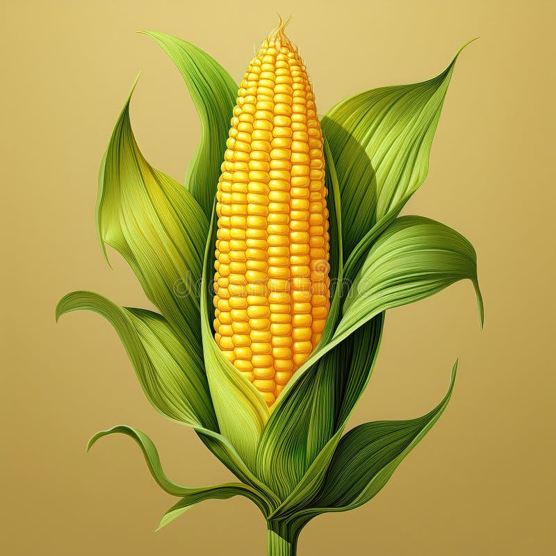 Decorative Corn with Abstract Background Stock Illustration ...