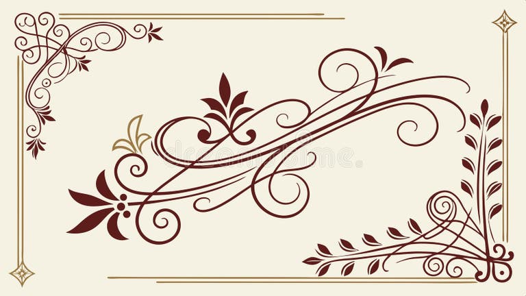 Decorative Corner Design Element Floral Flourish Frame Vector Design ...