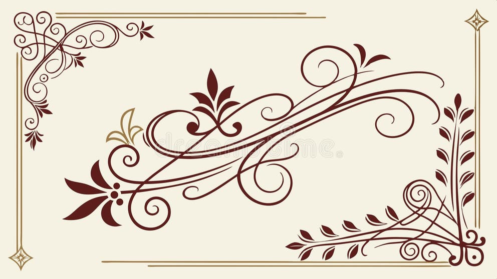 Decorative Corner Design Element Floral Flourish Frame Vector Design ...