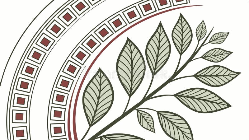 Decorative Corner Design Element with Leaves and Curved Border Vector ...