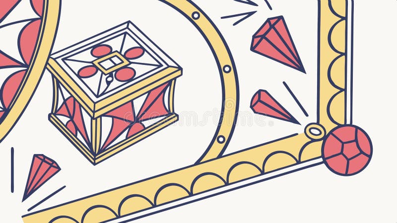 Decorative Corner Design with Treasure Chest and Nautical Elements ...