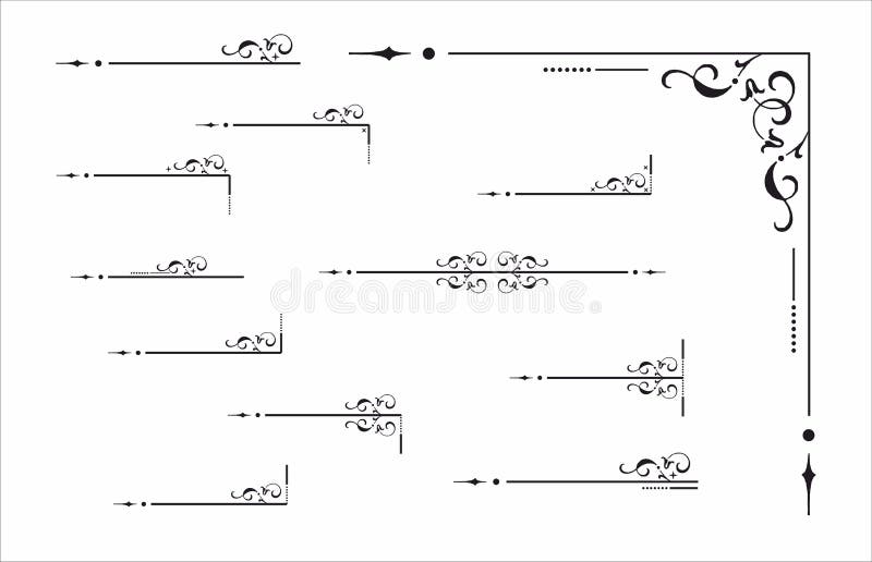 Decorative Corner and Divider Element Stock Vector - Illustration of ...