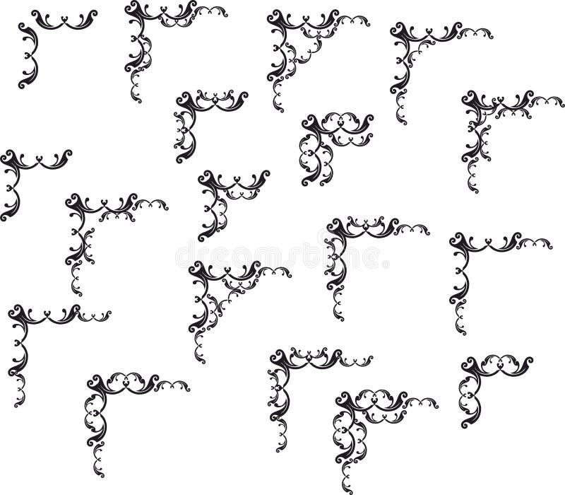 Decorative Corner and Frame Element Stock Vector - Illustration of ...