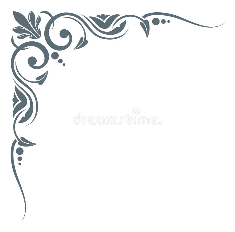 Floral Vines Corner Silhouette Stock Illustrations – 48 Floral Vines ...