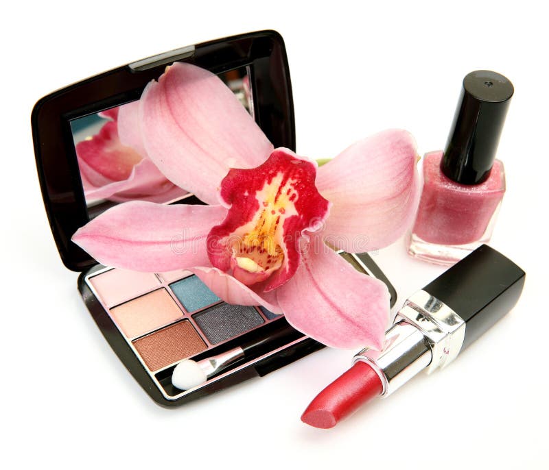 Decorative cosmetics stock photo. Image of shadows, flower - 24567646