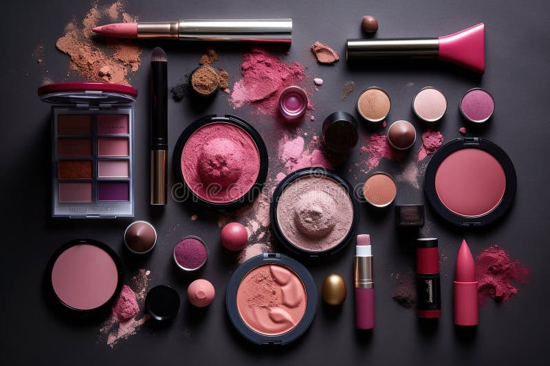 Decorative Cosmetics and Tools on Dressing Table in Makeup Roomy. AI ...