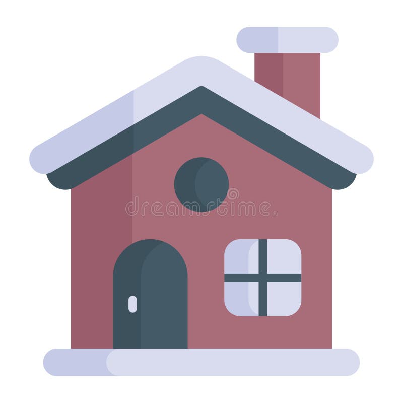 A Decorative Cottage Vector Icon Design and Residence Building Stock ...