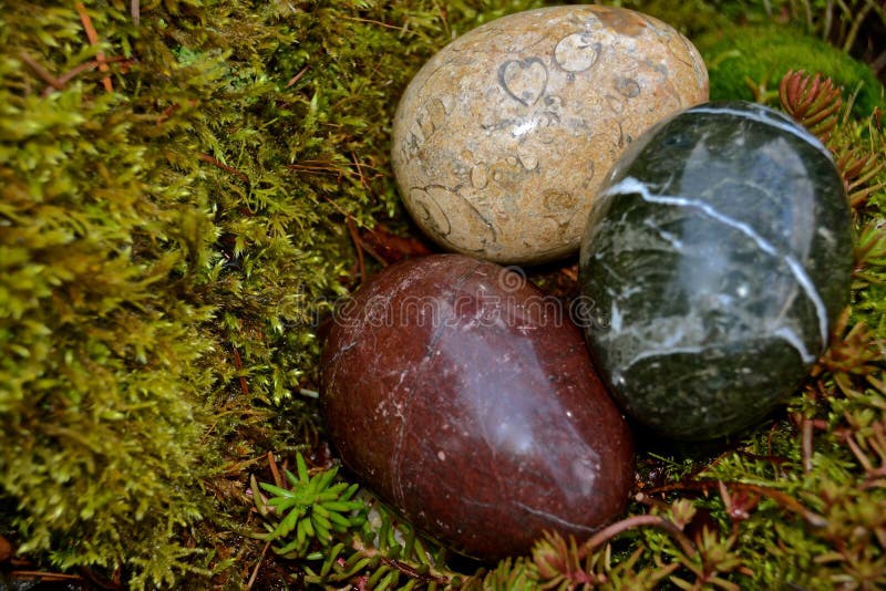 DECORATIVE CRYSTAL EGGS stock photo. Image of polished - 110793038