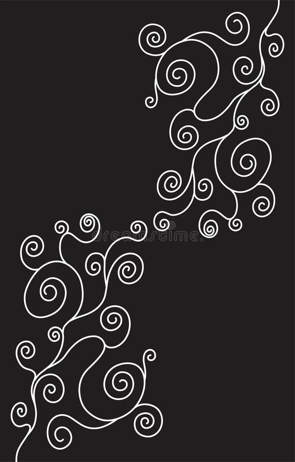 Seamless Swirly Patterns, Vector Background. CDR X6 Stock Vector ...