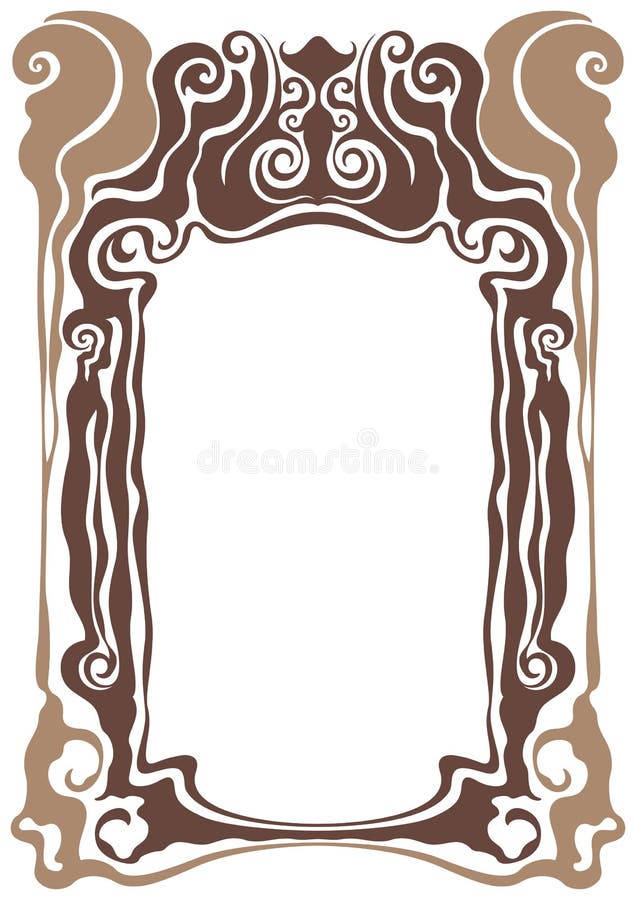Decorative curved frame stock vector. Illustration of curl - 176625461