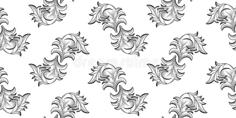 Decorative Curved Leaves, Collected in Pairs on a White Background ...