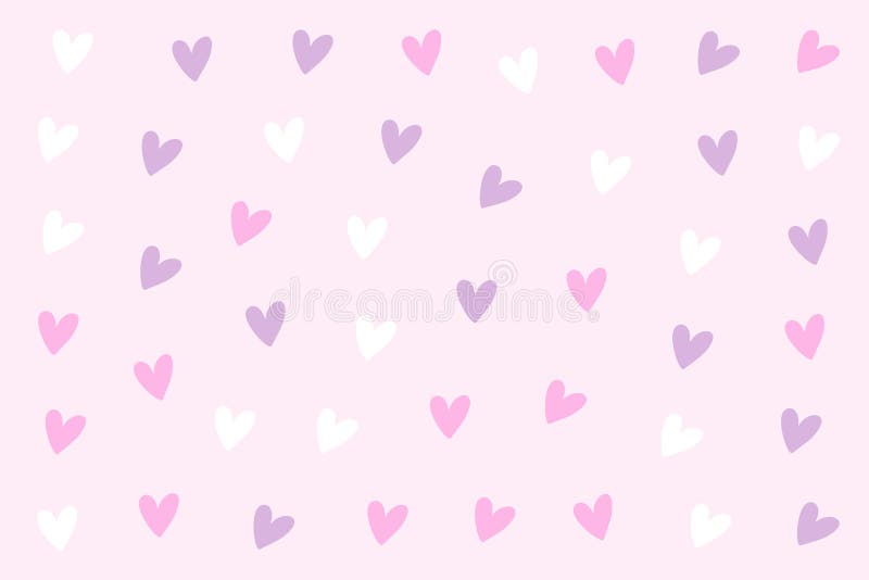 Decorative and Cute Love Heart Pattern for Wrapping Paper Stock Vector ...